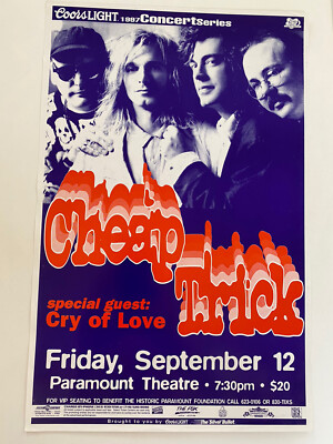 Cheap Trick Paramount Theatre In Denver 1997 Original Concert Poster | eBay