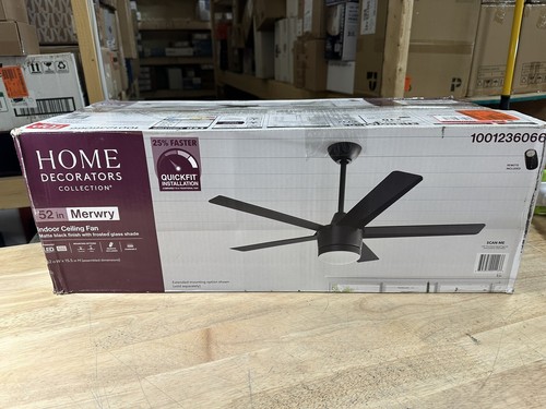 READ DESCRIPTION! HDC Merwry 52” LED Indoor Matte Black Ceiling Fan… | eBay