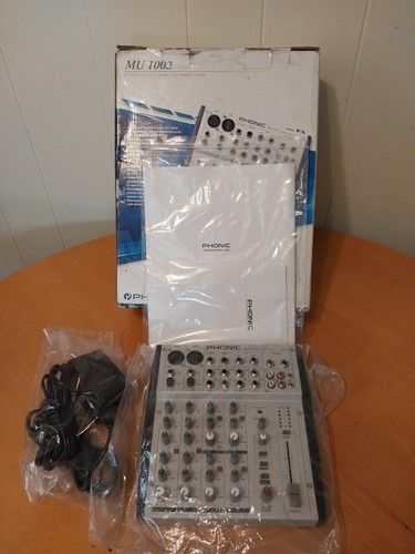 Phonic MU 1002 10-Input 2-Bus Mic/Line Mixer With Power Supply-Box ...