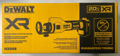 DEWALT DCE555B 20V Cordless Rotary Drywall Cut-Out Tool - Yellow for ...