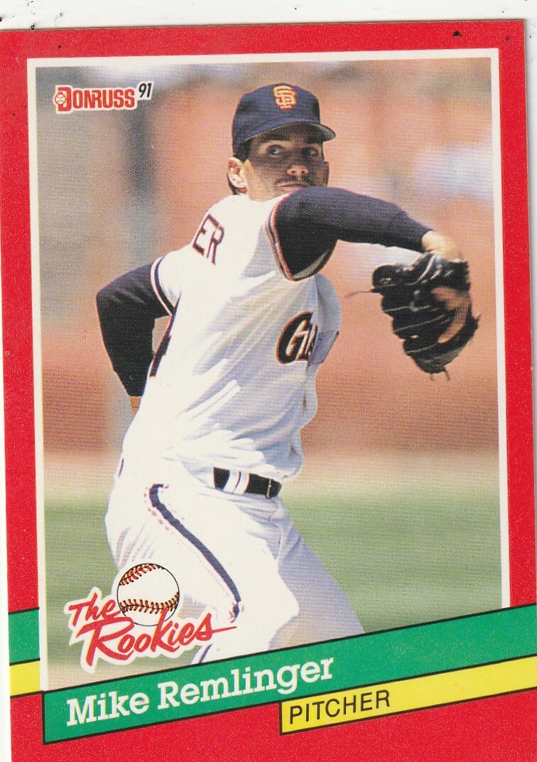 FREE SHIPPING-MINT-1991 Donruss The Rookies Mike Remlinger #37 GIANTS ...