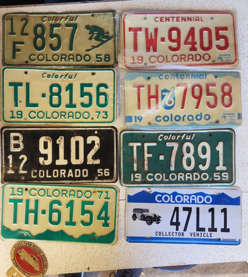 Colorado License Plates - BOX OF OVER 65 PLATES - From 1920 to 2020 | eBay