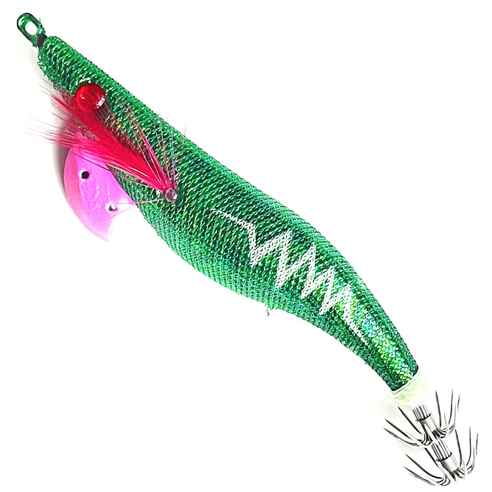 Luminous Fishing Lure Lifelike Wood Shrimp Squid Jig Hook Swimbait ...