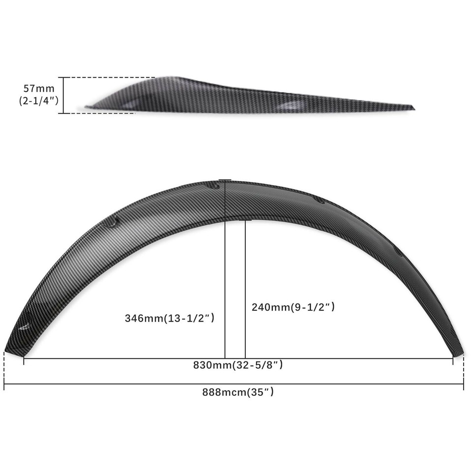 For Toyota Tundra Flexible Fender Flares Extra Wide Body Kit Wheel ...