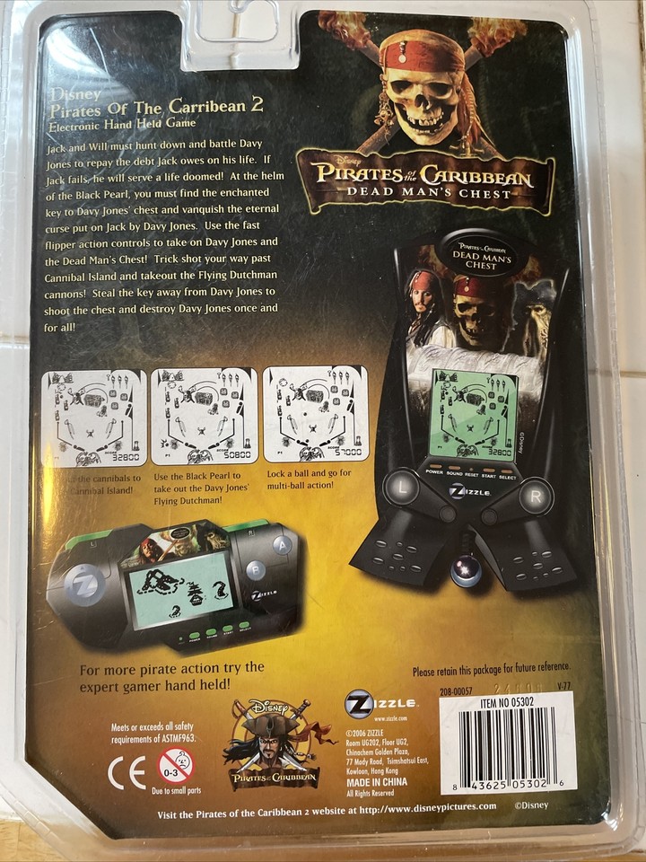 Zizzle Pirates of the Caribbean Dead Man's Chest Handheld Pinball Game ...