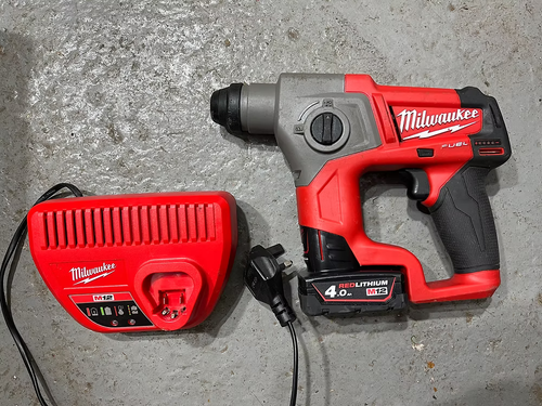 Milwaukee M12 CH SDS hammer drill with 4.0ah battery and charger | eBay UK
