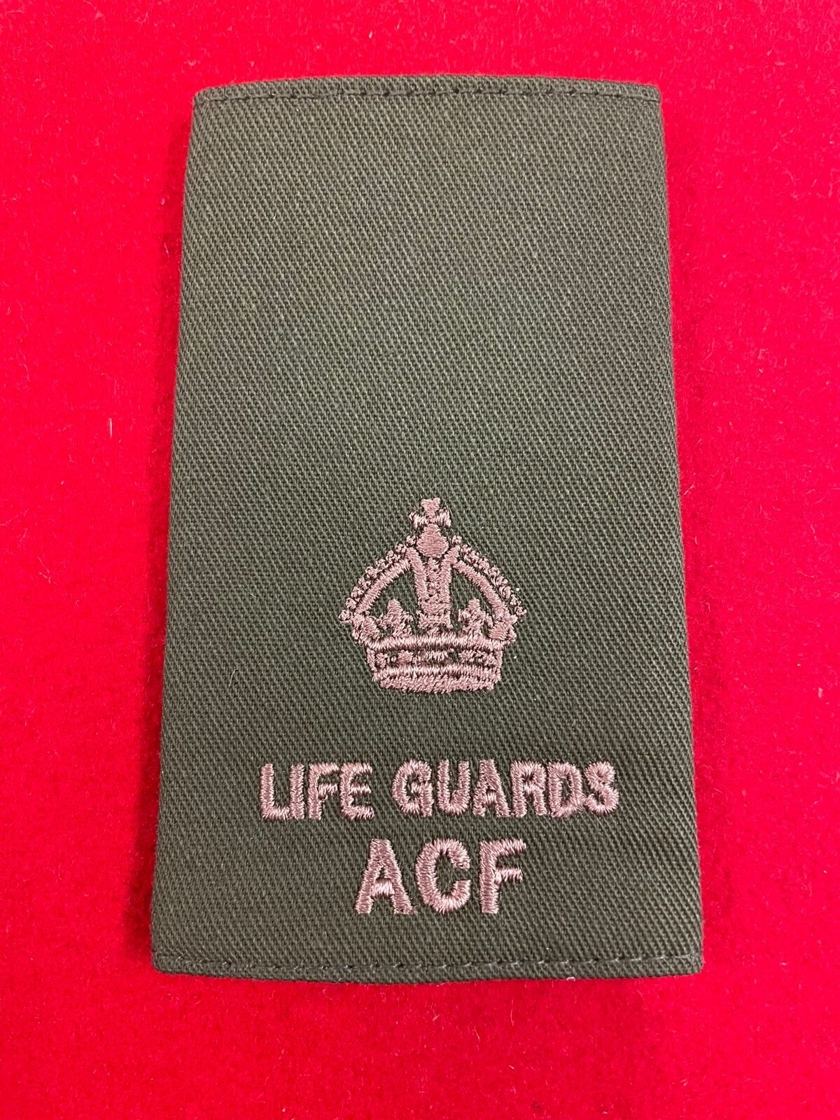 High Quality Life Guards ACF King's Crown WO2 & Major Olive Combat Rank ...