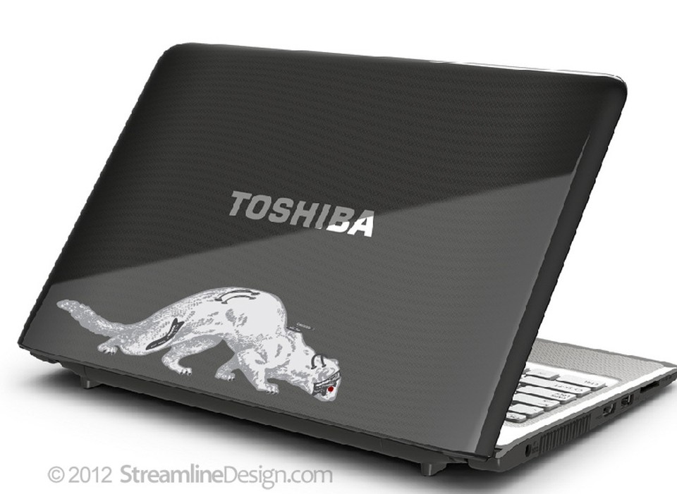 Cyborg Weasel Laptop or Automotive Art sticker decal computer fantasy ...