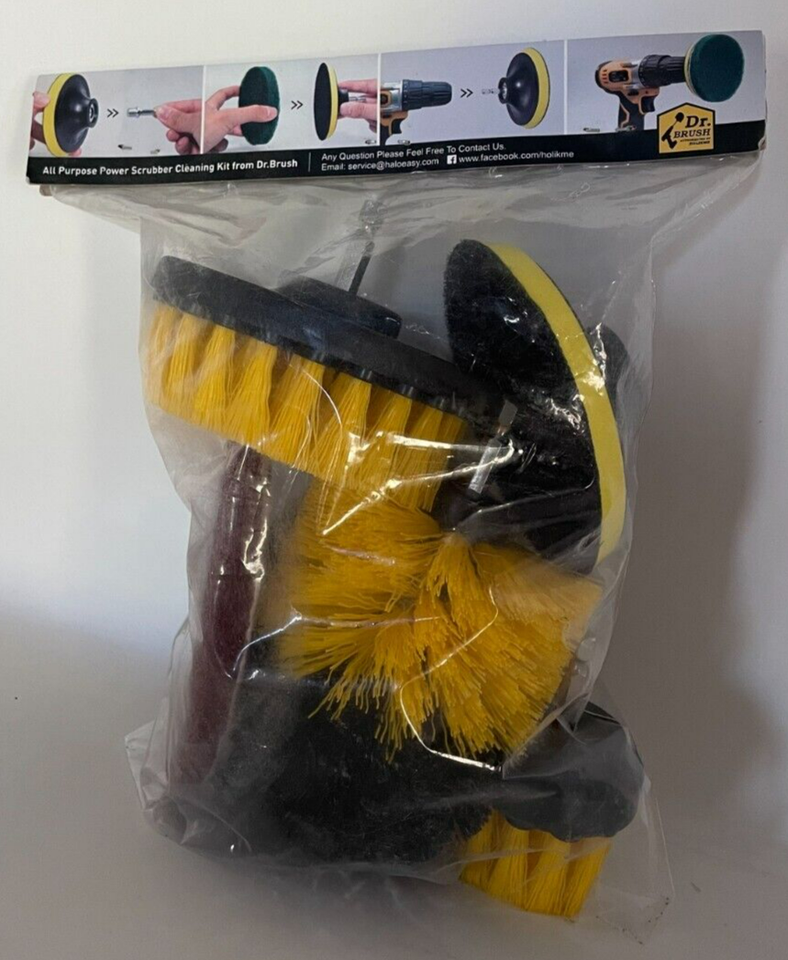 Holikme 6 Piece Drill Brush Attachment Set Scouring Pads Power Scrubber ...