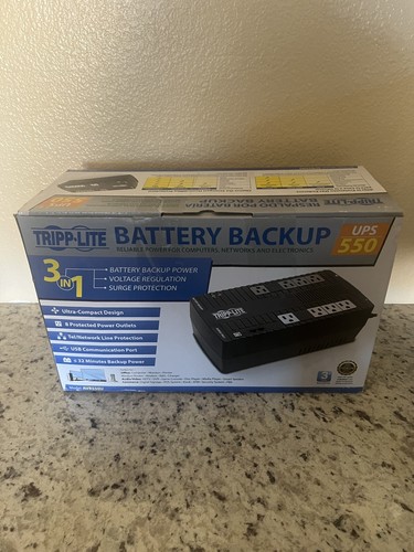 Tripp Lite ECO550UPS UPS Desktop Battery Backup and Surge Protector ...