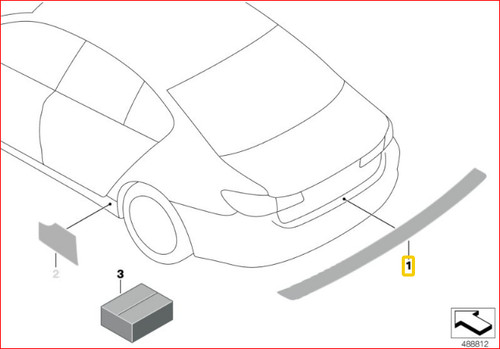 NEW BMW F11 BOOT LOAD EDGE SILL PROTECTOR FILM FOIL TRANSPARENT 2217965 ...