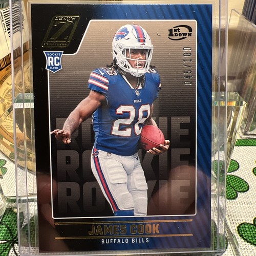 2022 Zenith Purple James Cook /100 1St Down #115 Buffalo Bills SSP ...