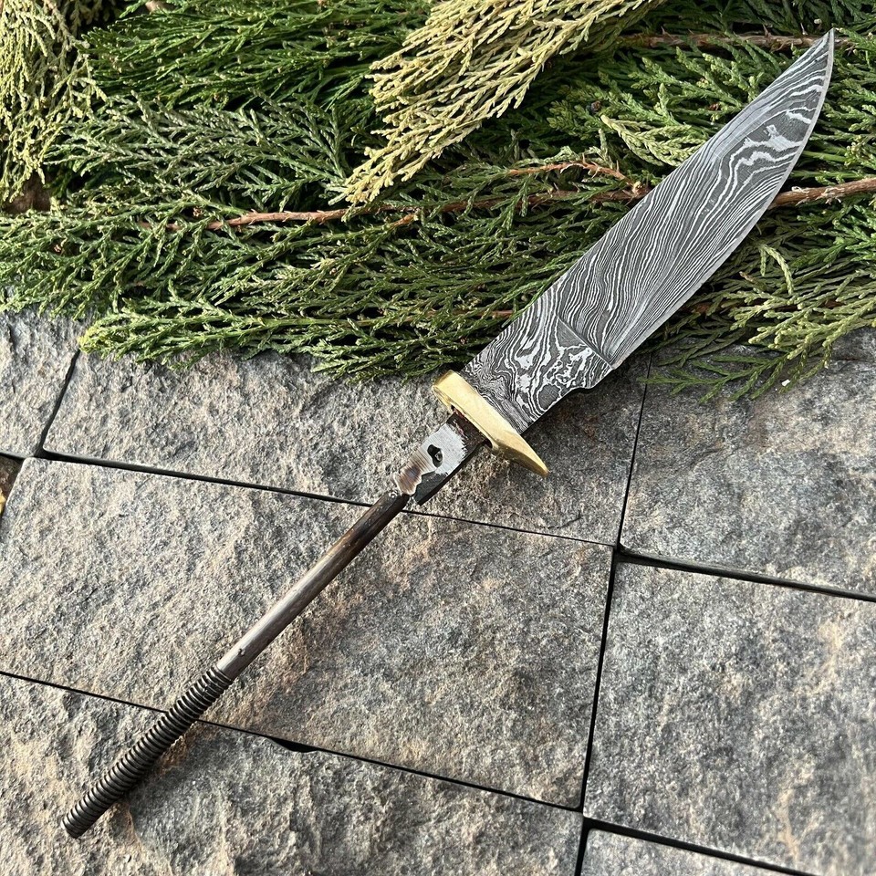 CUSTOM HAND FORGED Damascus Steel Rat Tail Blank Blade for Knife Making ...