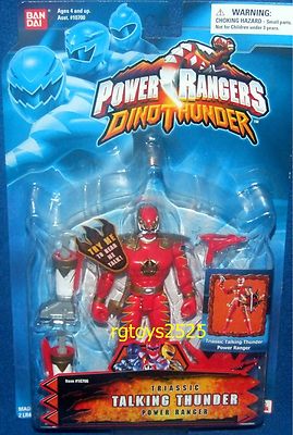 Power Rangers Dino Thunder Triassic Red Talking Ranger New Factory ...