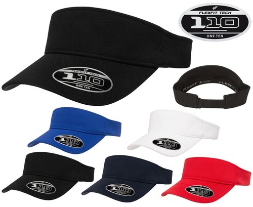 FLEXFIT Tech 110 Adjustable Fit VISOR Hat Cap Golf Tennis New! | eBay