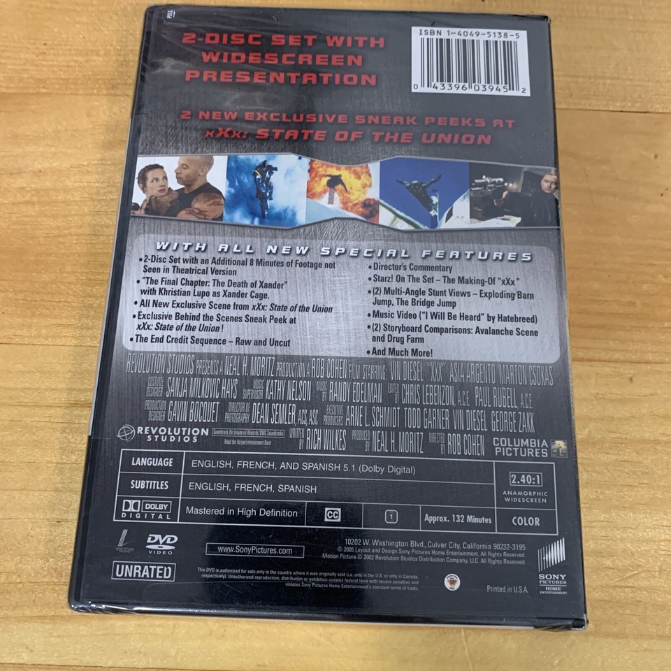 XXX (DVD, 2005, 2-Disc Set, Uncensored, Unrated, Directors Cut) Brand ...