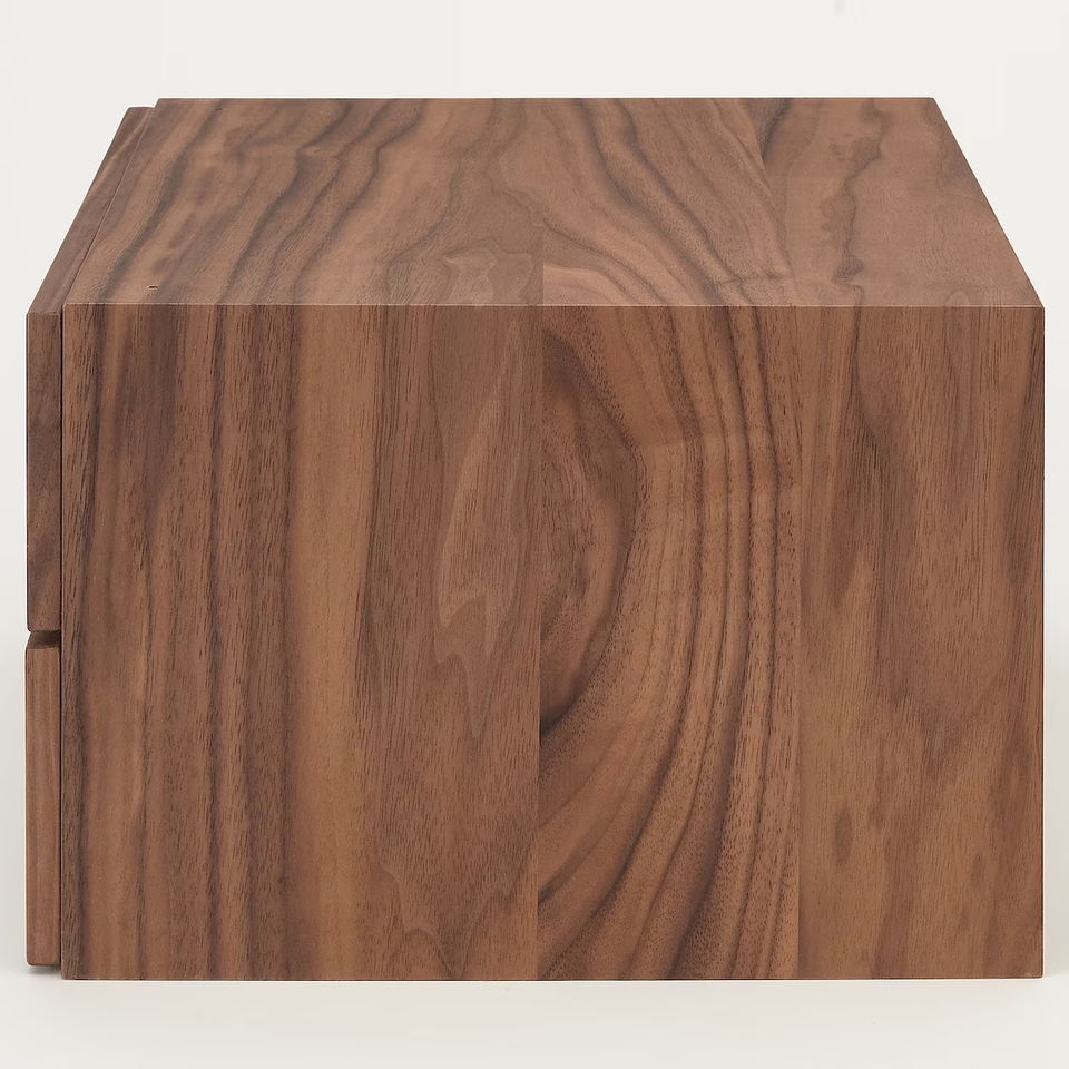 MUJI Stacking chest Half 2-Tier drawer Walnut veneer 37x28x18.5 cm ...