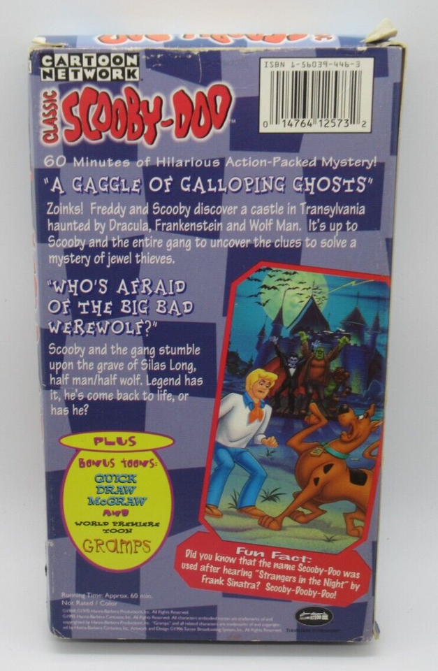 SCOOBY-DOO CLASSIC: A GAGGLE OF GALLOPING GHOSTS ANIMATED VHS VIDEO ...