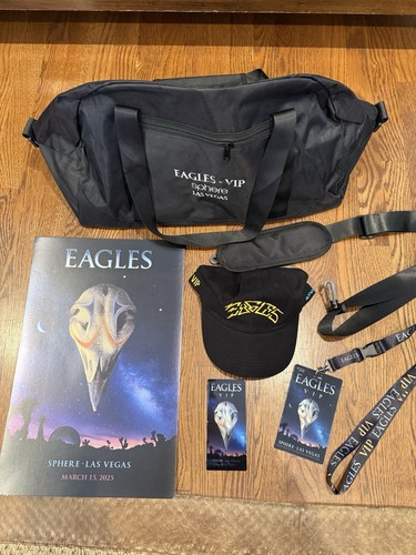 Eagles VIP Swag Sphere Las Vegas Embroidered Duffle Bag, Hat, Lanyard ...