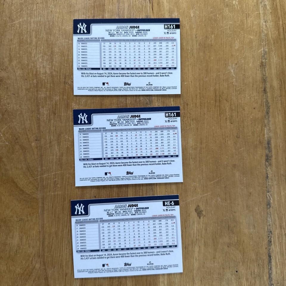 2025 Topps Holiday Christmas Aaron Judge Base Lights SP and hidden elf ...