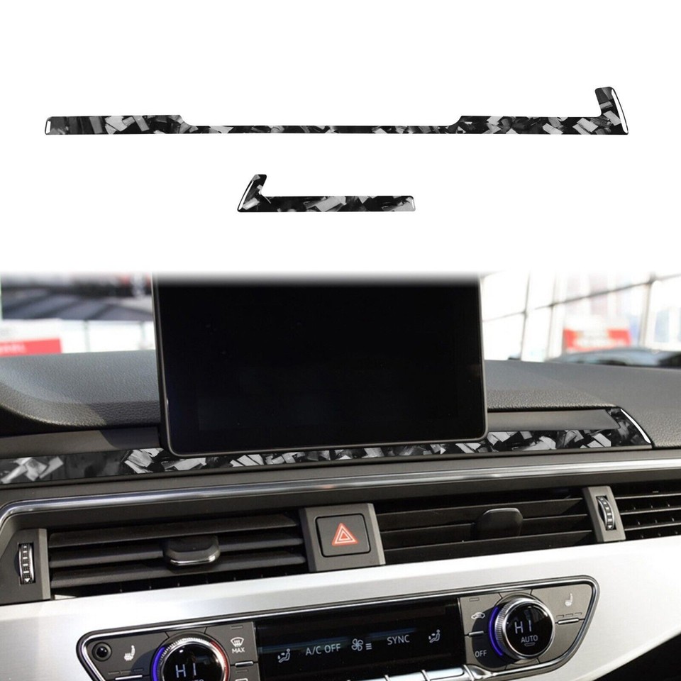 60PCS Forged Carbon Fiber Kits Full Interior Trim Cover For Audi A4 B9 ...