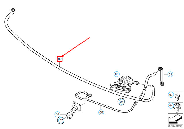 OEM BMW 7 E65 High Pressure Distributor Pipe 61677137403 7137403 ...
