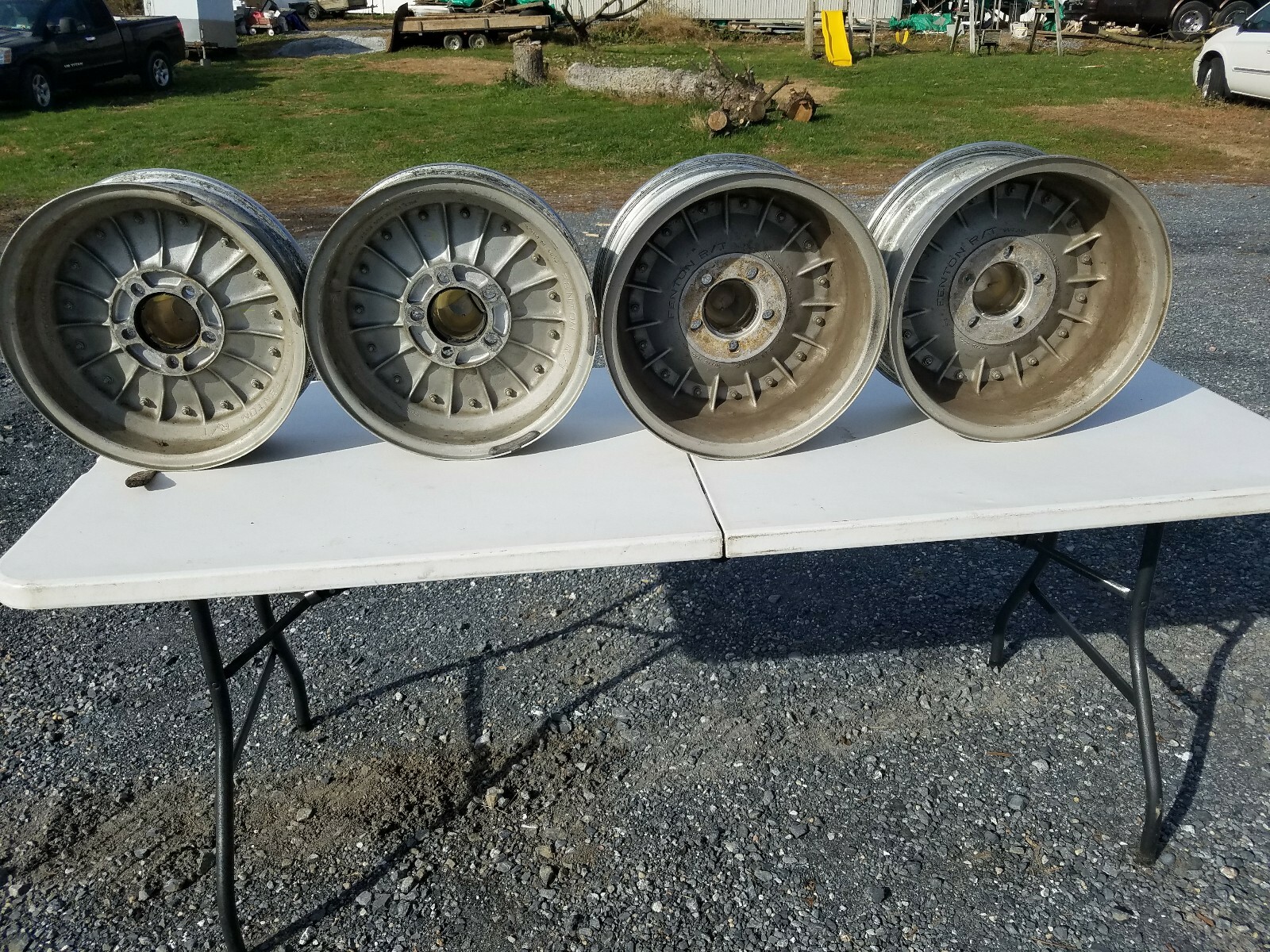 Vintage Fenton R/T 4 Rims Wheels 2 15x4.5 15x7 Ford GM Mopar | Aluminum