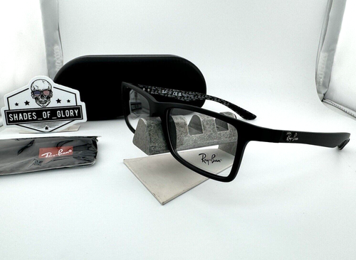 RAY-BAN RB8901 5263 DEMI GLOSS BLACK EYEGLASSES FRAMES AUTHENTIC 55MM ...