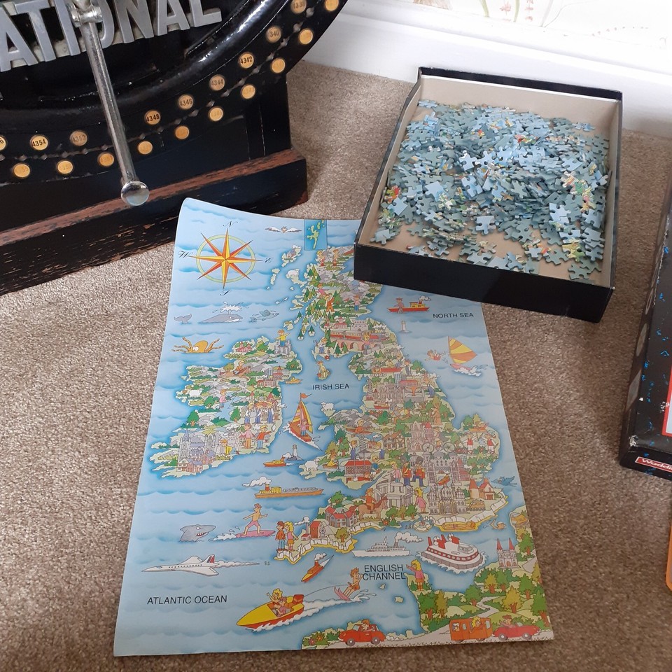 Vintage Waddingtons De Luxe UK Map Jigsaw 500 Piece | eBay