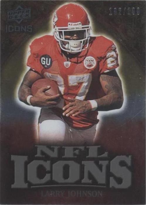 2009 Upper Deck Icons - Nfl Icons Larry Johnson #IC-LJ Silver /199 for ...