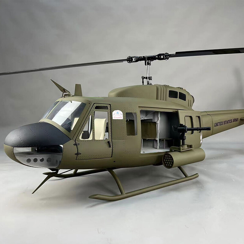 800 UH-1D Army ARF RC Helicopter Fuselage 800 Size UH1D SM2.0 Military ...