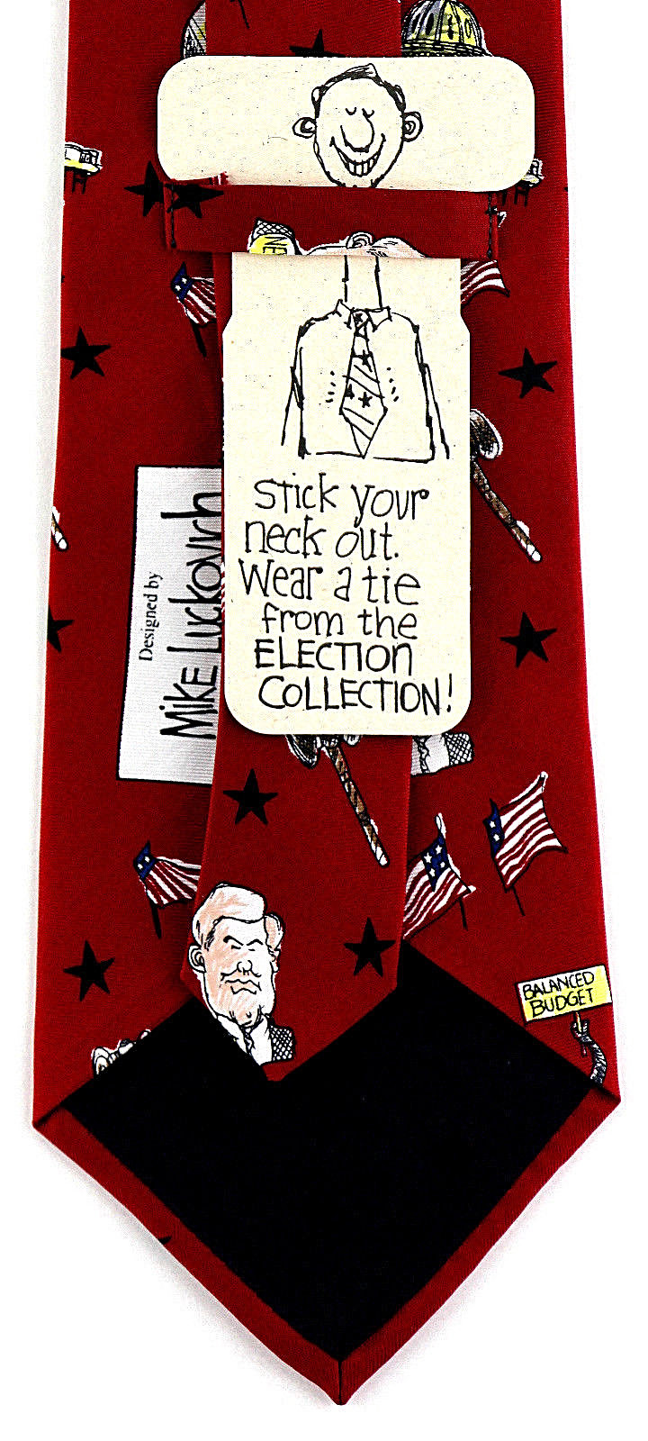 Newt Gingrich Men's Necktie Political Silk GOP Republican Gift Red Neck ...