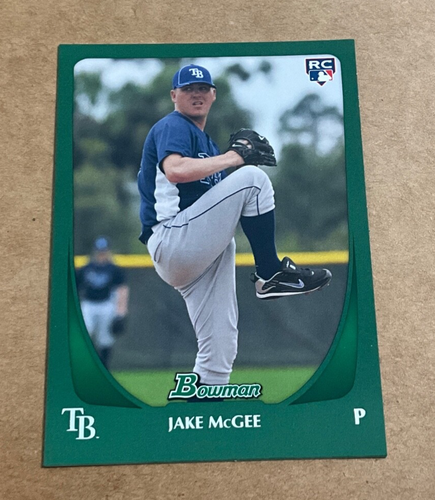 2011 Bowman # 191 Jake McGee Rookie Green /450 Tampa Bay Rays RC Baseball | eBay