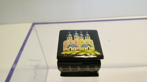 Ukranian Lacquer Hand Painted Ring Box - Castle | eBay