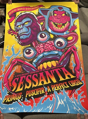 SESSANTA 2023 Red Rocks 24x36 UV Glow Poster By Zombi Yeti Primus | eBay