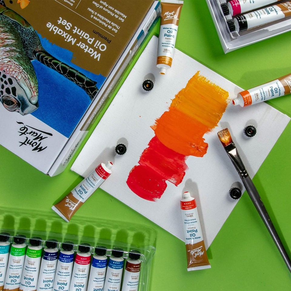 Premium H2O Water Mixable Oil Paint Set, 36 Piece, 18ml Tubes. Mixable ...