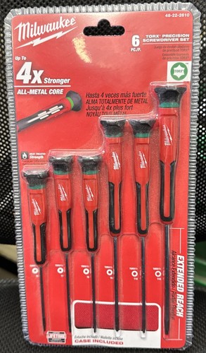 Milwaukee 6pc TORX Precision Screwdriver Set w/ Case 48-22-2610-*New | eBay