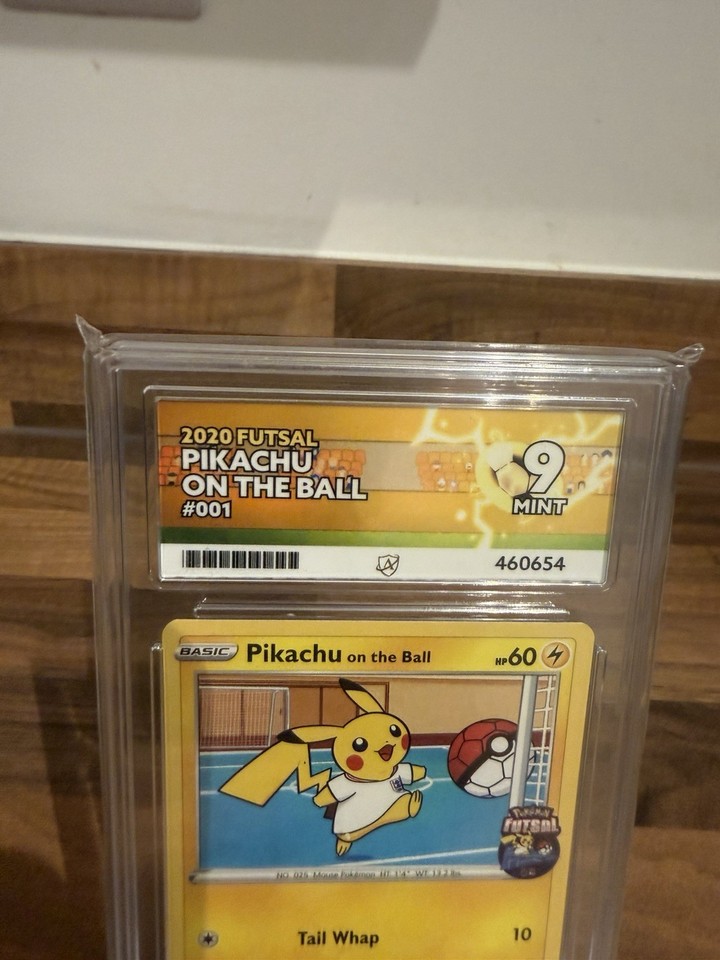 Pokémon Pikachu TCG Promo Card On the Ball Futsal, 001/005 Ace 9 Mint ...