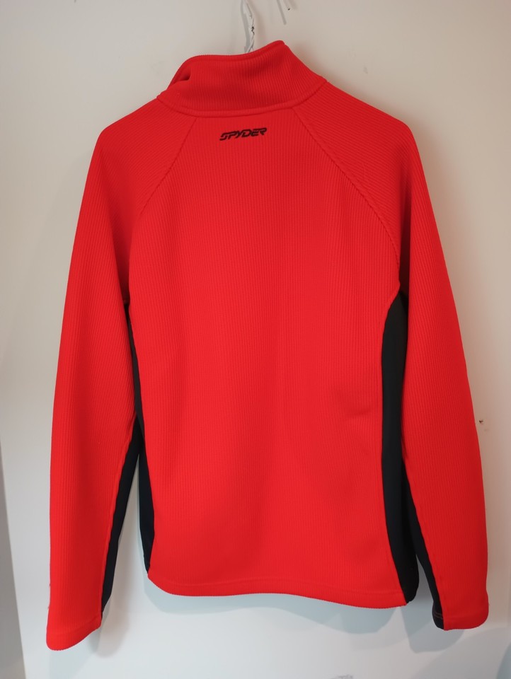 Spyder Sweater Mens Medium Red Outbound 1/2 Half Zip Midweight Outdoor ...