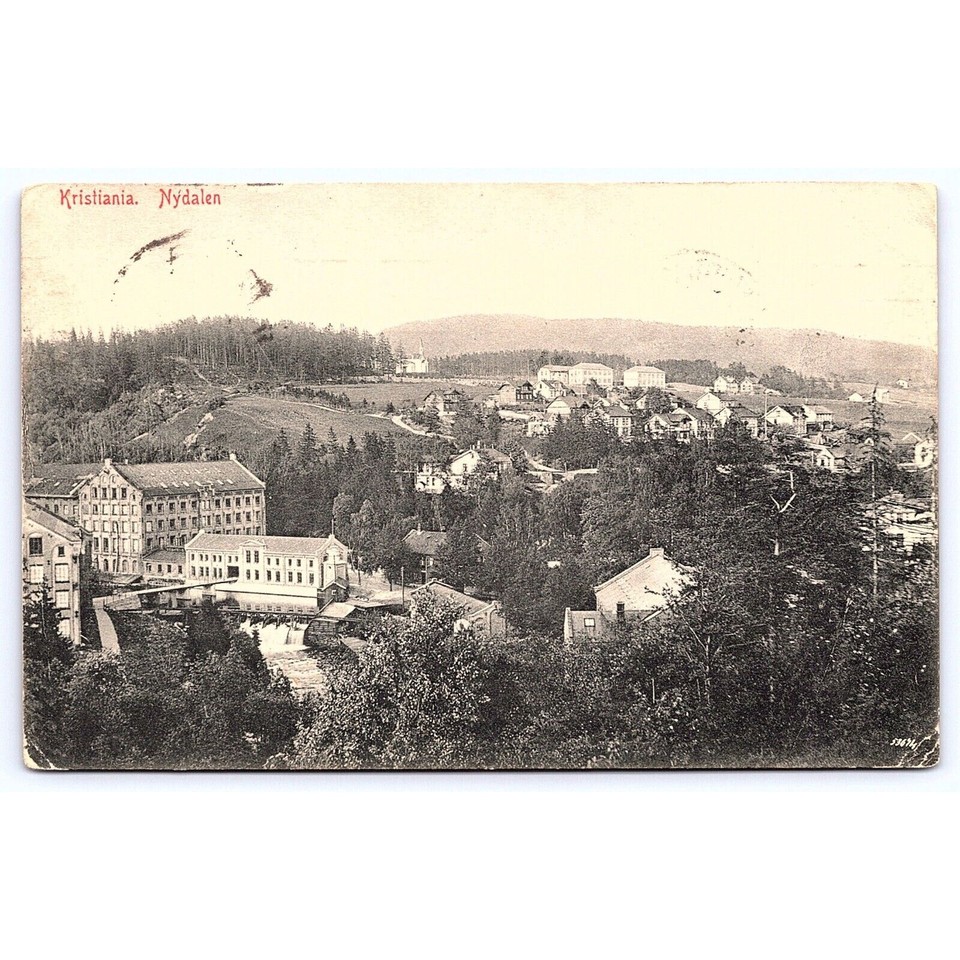 Postcard Norway Oslo (old name Kristiania 1897-1925) Nydalen area ...