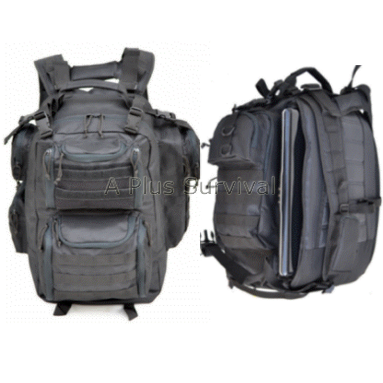 Explorer Black Tactical Backpack with Multiple Pockets - Survival ...