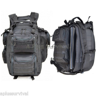 Explorer Black Tactical Backpack with Multiple Pockets - Survival ...