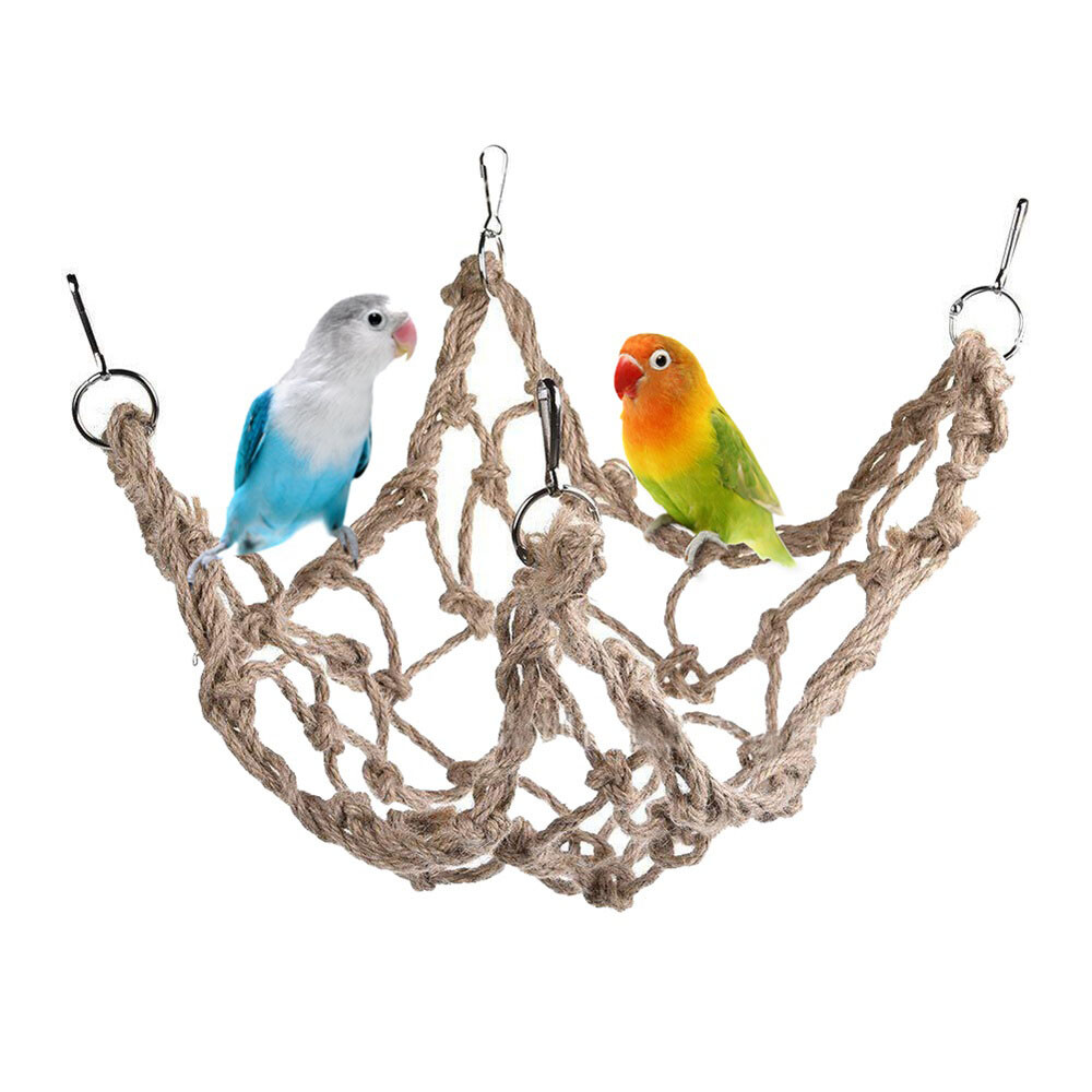 Birds Climbing Training Rope Net Swing Ladder Hanging Rope Bird Toys ...