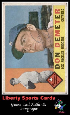 1960 Topps Don Demeter #234 Authentic Autographed Card Los Angeles ...