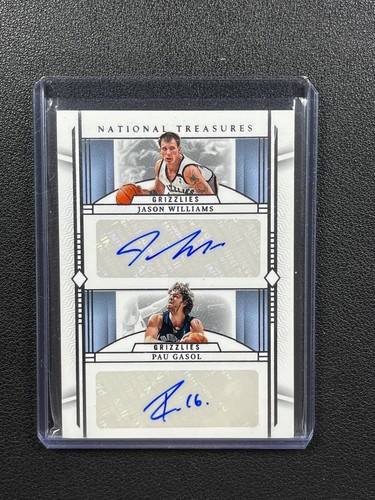 PAU GASOL JASON WILLIAMS 2023-24 NATIONAL TREASURES DUAL AUTOGRAPH AUTO ...