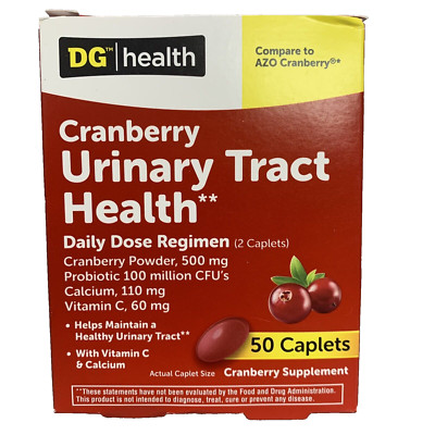 DG Health Cranberry Urinary Tract Health - 50 Caplets - EXP 10/2024 ...
