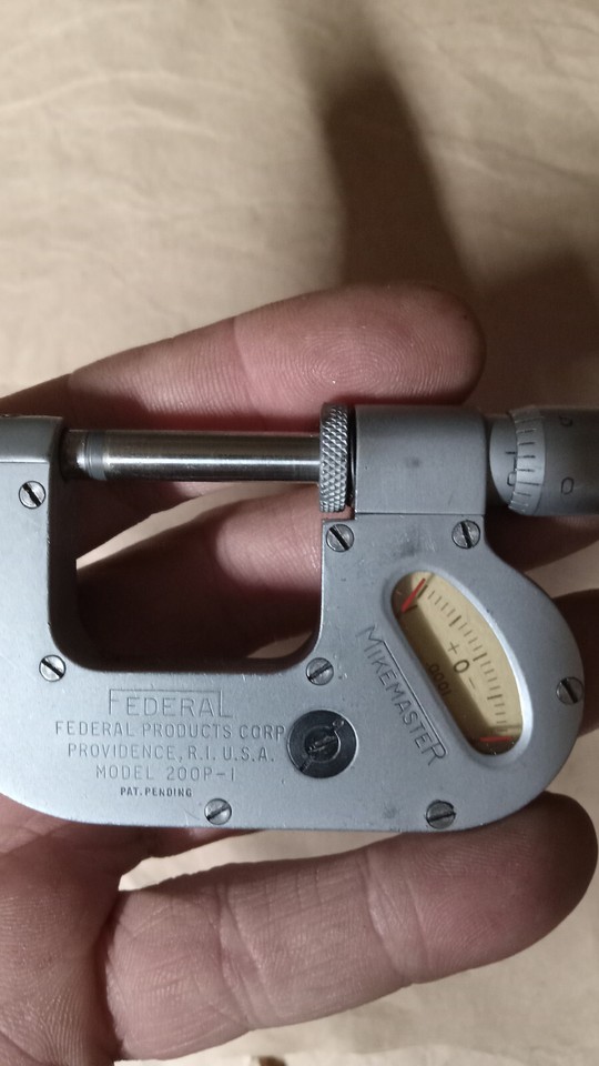FEDERAL MIKEMASTER MODEL 200P-1 0 - 1 INCH INDICATING MICROMETER | eBay
