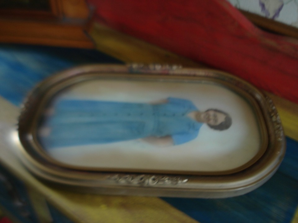 Antique Octagon Oval Picture Frame Convex glass | eBay