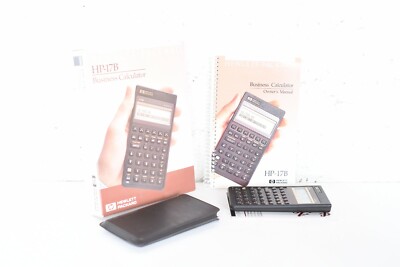 Hewlett Packard HP-17B Business Calculator w/ Padded Case, Manual, Box ...