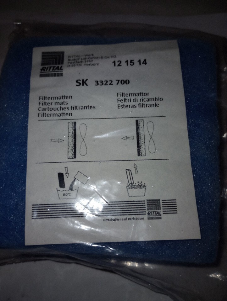 NEW LOT OF 5 RITTAL SK 3322.700 SYNTHETIC FIBER REPLACEMENT FILTERS ...
